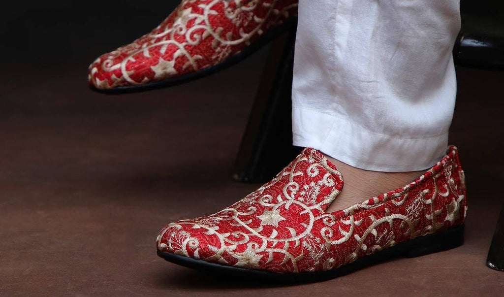 Art # FNF 353 Cut Shoes Red Hand Made – fancynagra
